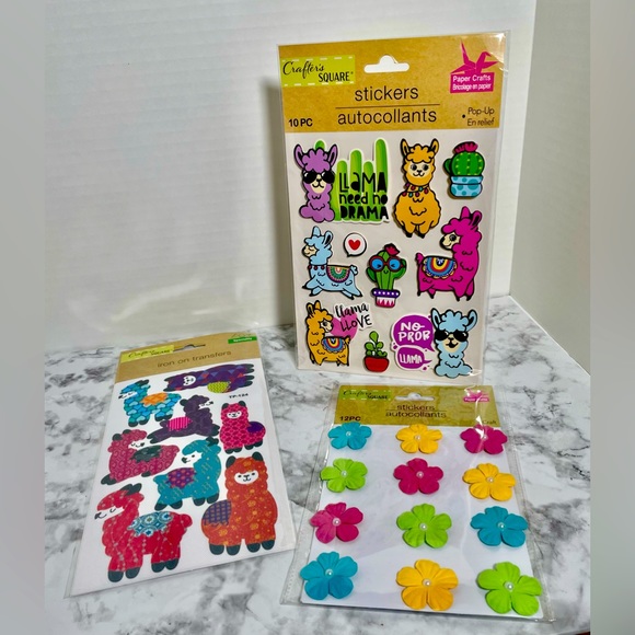 Office | Llama Deco Set Stickersiron On Transfers Nwt | Poshmark